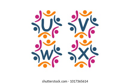 Initial N Monogram Alphabet Connecting People Stock Vector (Royalty ...
