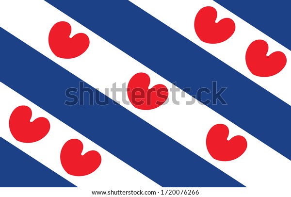 Friesland Province Netherlands Flag Vector Icon Stock Vector (Royalty ...