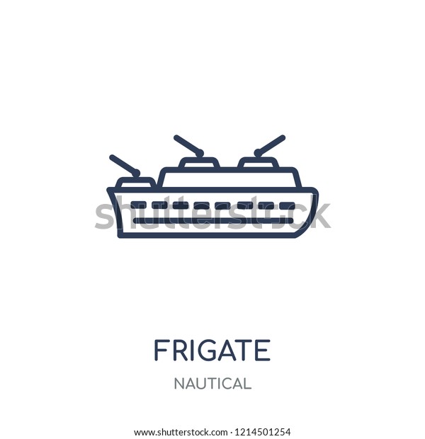 Frigate Icon Frigate Linear Symbol Design Stock Vector (Royalty Free ...
