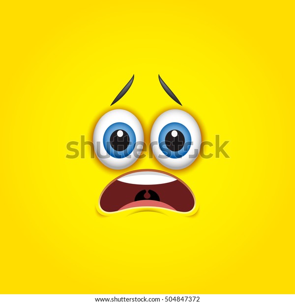 Frightened Emoticon Emoji Smiley Vector Illustration Stock Vector ...