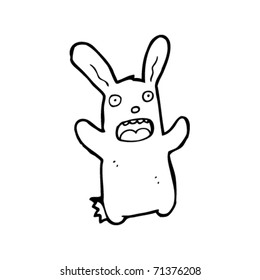 Frightened Rabbit Cartoon Stock Vector (Royalty Free) 71376208 ...