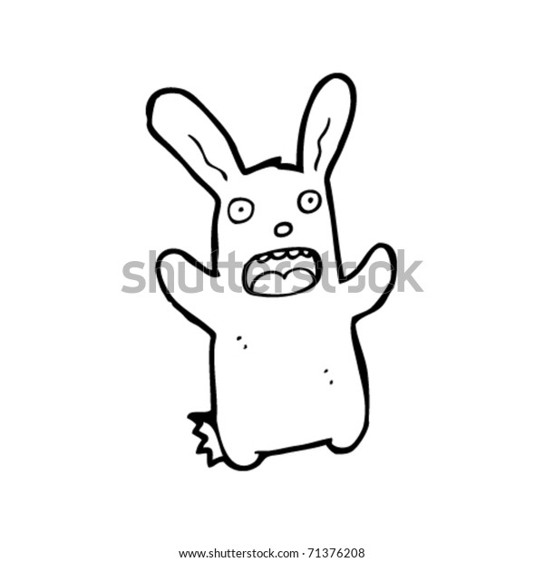 Frightened Rabbit Cartoon Stock Vector (Royalty Free) 71376208