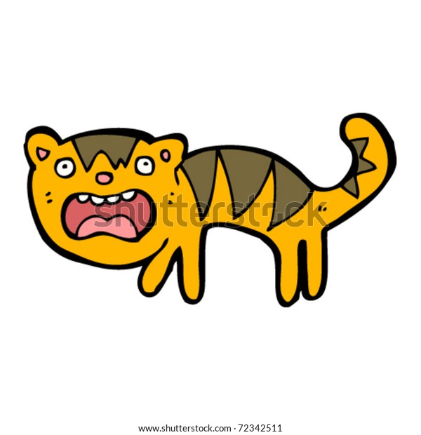 Frightened Tiger Cartoon Stock Vector (Royalty Free) 72342511 ...