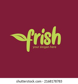 Frish Word Typography Logo Design Stock Vector (Royalty Free ...