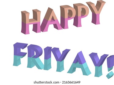 Friyay Text Sign Letters Pink Blue Stock Vector (Royalty Free ...