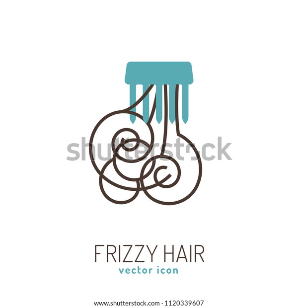Frizzy Hair Icon Hair Problems Collection Stock Vector (Royalty Free ...