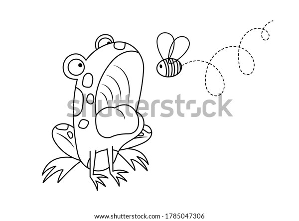 Frog Eating Fly Vector Illustration Cartoon Stock Vector (Royalty Free ...