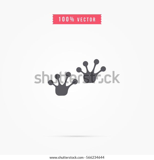 Frog Footprint Icon Stock Vector (Royalty Free) 566234644 | Shutterstock