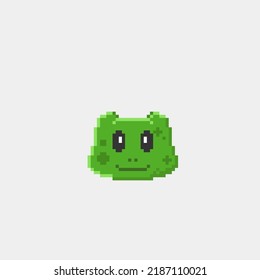 Frog Head Pixel Art Style Stock Vector (Royalty Free) 2187110021 ...