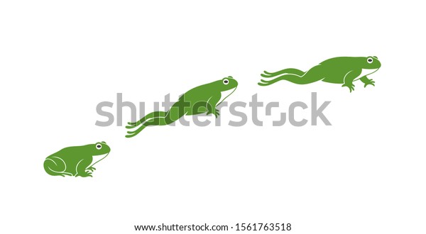 Frog Jumping Isolated Frog Jumping On Stock Vector (Royalty Free ...
