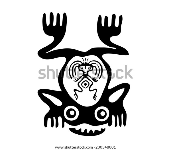 Frog Style Maya Vector Illustration Stock Vector (Royalty Free ...