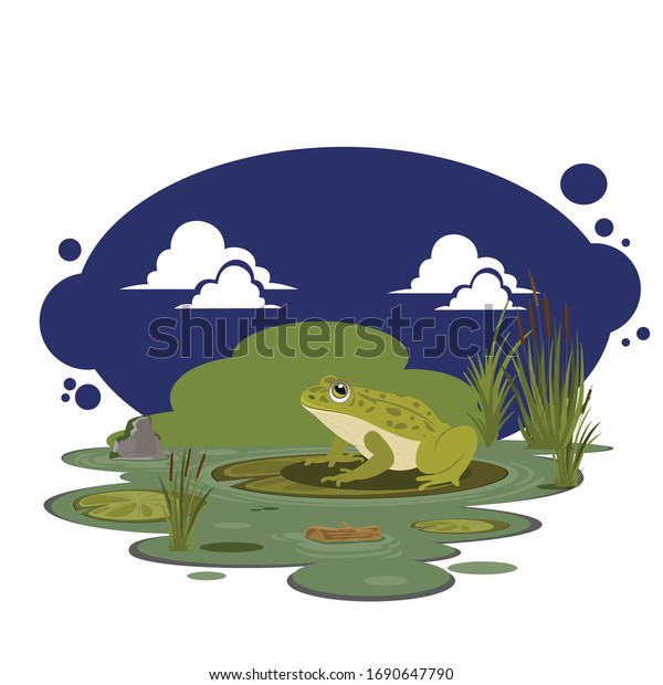Frog Swamp Illustration Stock Vector (Royalty Free) 1690647790 ...