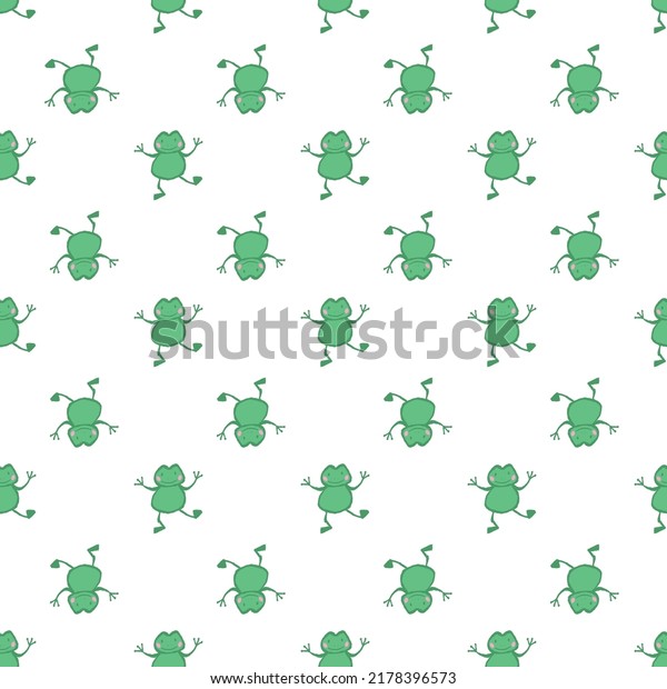 Frog Upside Down Topsyturvy Seamless Pattern Stock Vector (Royalty Free ...