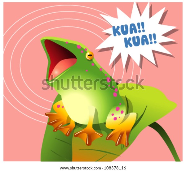 Frog Yell Graphic Stock Vector (Royalty Free) 108378116 | Shutterstock