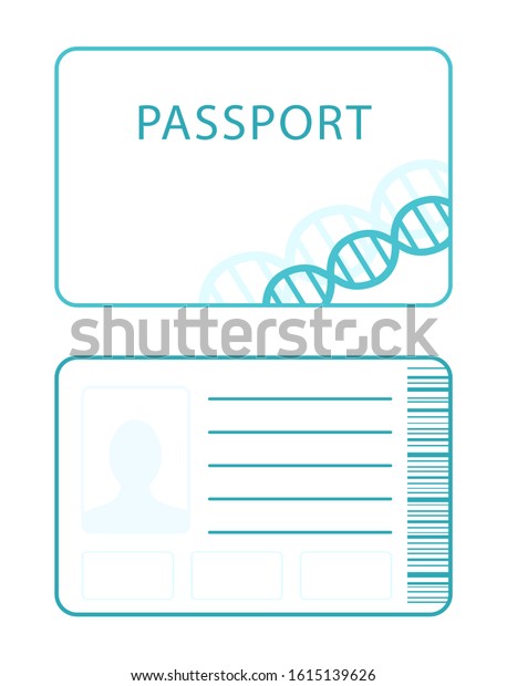 Front Back Genetic Passport Barcode Modern: เวกเตอร์สต็อก (ปลอดค่า ...