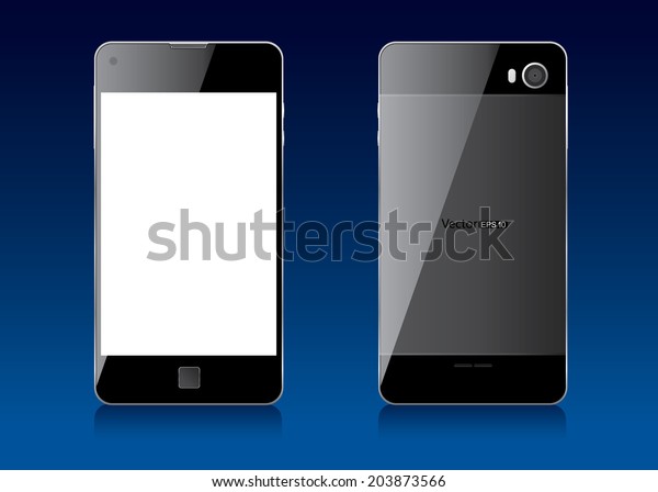Front Back Mobile Phone Stock Vector (Royalty Free) 203873566 ...