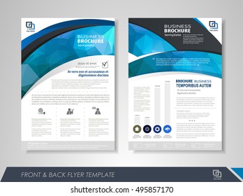 Front Back Page Annual Report Brochure Stock Vector (Royalty Free ...