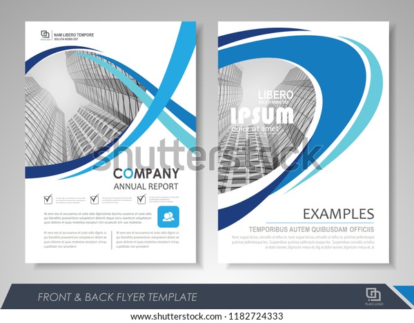 Front Back Page Annual Report Brochure Stock Vector (Royalty Free ...