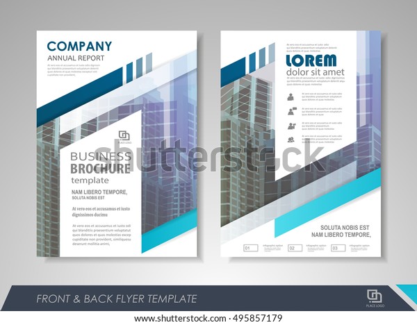 Front and back page annual report brochure flyer design vector template ...