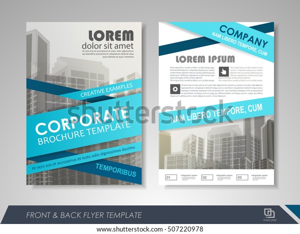 Front Back Page Annual Report Brochure Stock Vector (Royalty Free ...
