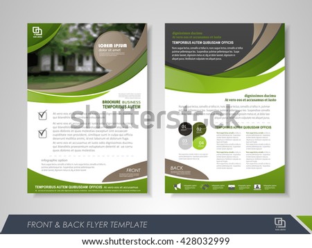 Front Back Page Brochure Flyer Design Stock Vector (Royalty Free ...