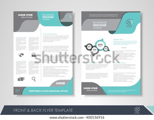Front Back Page Brochure Flyer Design Stock Vector (Royalty Free) 400536916