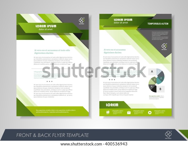 Front Back Page Brochure Flyer Design Stock Vector (Royalty Free) 400536943