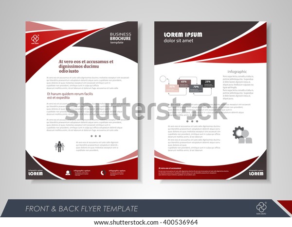 Front Back Page Brochure Flyer Design Stock Vector (Royalty Free ...