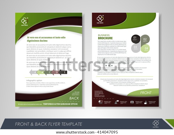 Front Back Page Brochure Flyer Design Stock Vector (Royalty Free ...