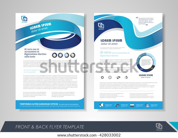 Front Back Page Brochure Flyer Design Stock Vector (Royalty Free ...