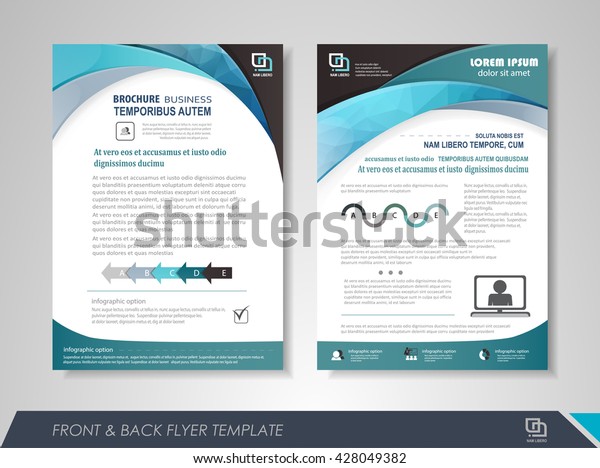 Front Back Page Brochure Flyer Design Stock Vector (Royalty Free ...