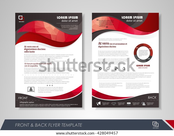Front Back Page Brochure Flyer Design Stock Vector (Royalty Free ...