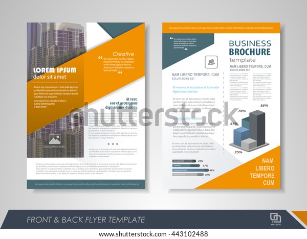 Front Back Page Brochure Flyer Design Stock Vector (Royalty Free ...