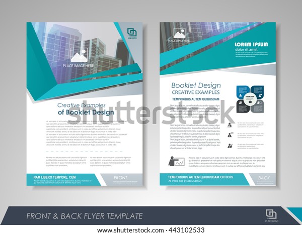 Front Back Page Brochure Flyer Design: เวกเตอร์สต็อก (ปลอดค่าลิขสิทธิ์ ...