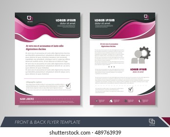 Front Back Page Brochure Template Flyer Stock Vector (Royalty Free ...