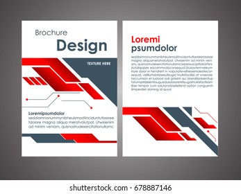 Front Back Page Brochure Template Stock Vector (Royalty Free) 678887146 ...