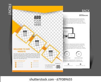 Front Back Page Brochure Template Flyer 스톡 벡터(로열티 프리) 679389655 ...
