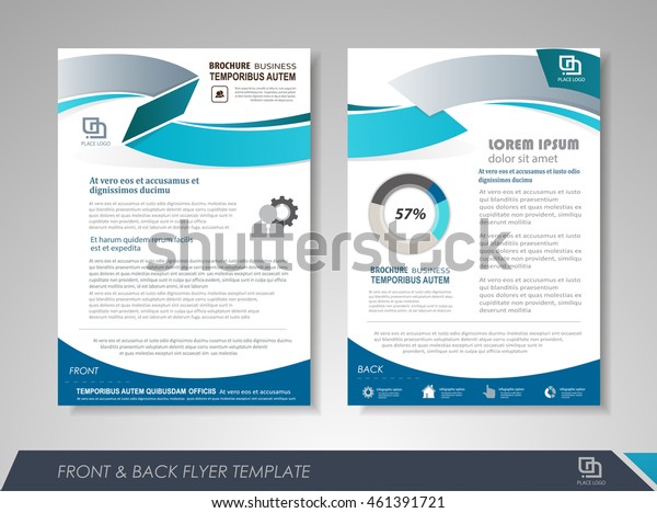 Front Back Page Brochure Template Flyer Stock Vector (Royalty Free ...