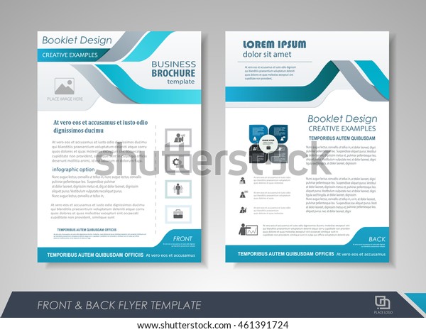 Front Back Page Brochure Template Flyer Stock Vector (Royalty Free ...