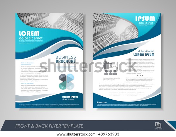 Front Back Page Brochure Template Flyer Stock Vector (Royalty Free ...