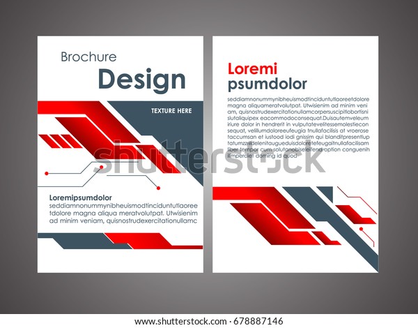 Front Back Page Brochure Template Stock Vector (Royalty Free) 678887146 ...