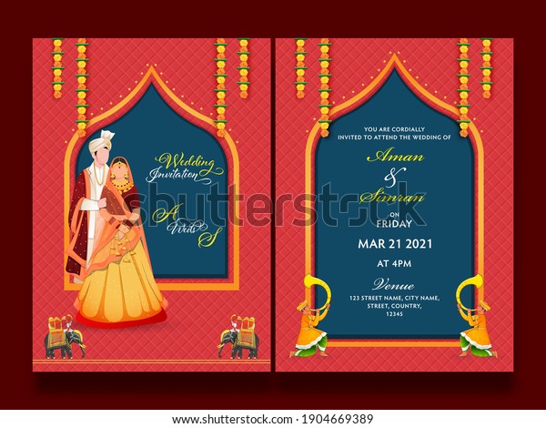 Wedding Invitation Front Back