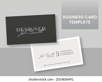 Front Back Side Business Card Template Stock Vector (Royalty Free ...