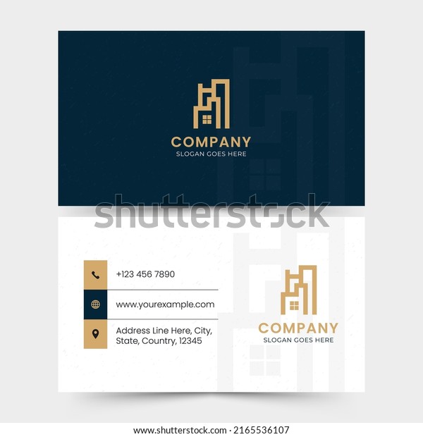 Front Back Side Business Card Template: เวกเตอร์สต็อก (ปลอดค่าลิขสิทธิ์ ...