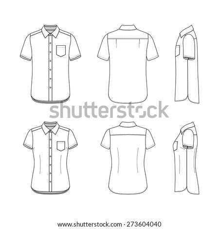 Front Back Side Views Clothing Set Stock Vector (Royalty Free ...