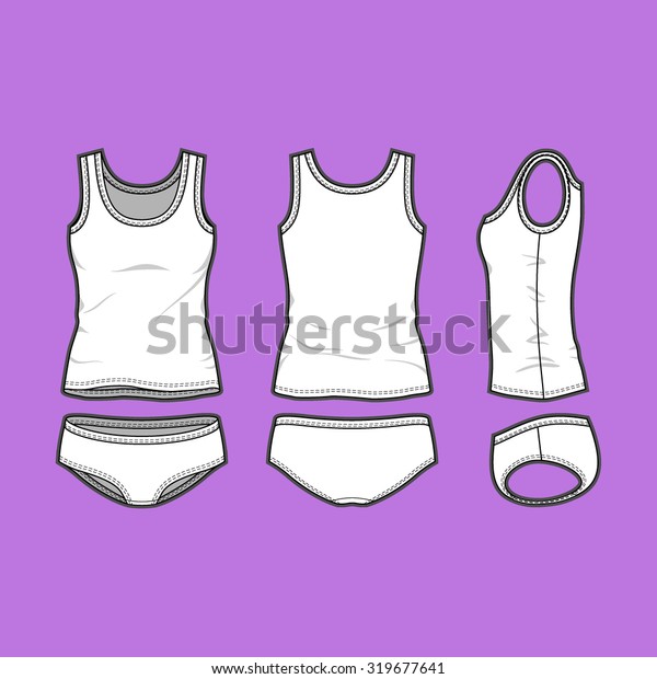 Front Back Side Views Womens Clothing Stock Vector (Royalty Free ...