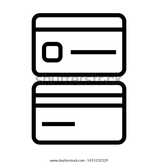 Front Back View Credit Card Icons Stock Vector (Royalty Free ...