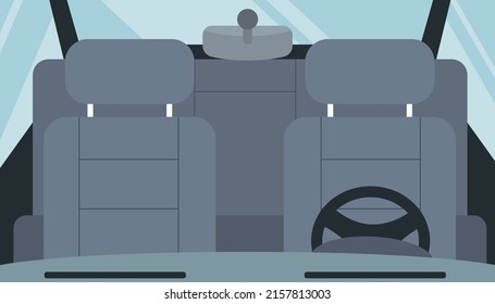 Front Car Interior Driver Passenger Seat Stock Vector (Royalty Free ...