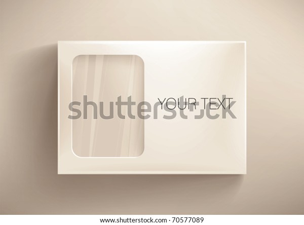 Front Cardboard Box Transparent Window Eps10 Stock Vector (Royalty Free ...