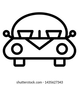 Front Concept Car Icons Future Cartoon Stock Vector (Royalty Free ...